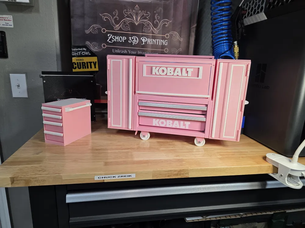 Kobalt mini tool box with locker and side box - Free 3D Print Model ...
