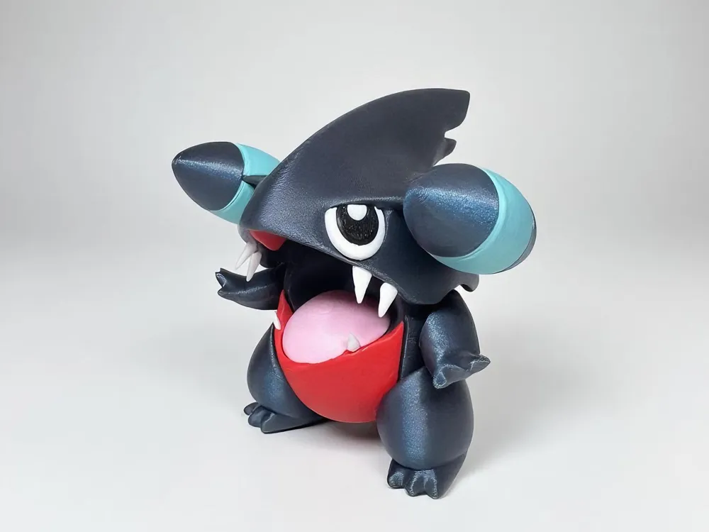 Gible Pokemon 0443 Gible Print in Place articulated hinged design ...