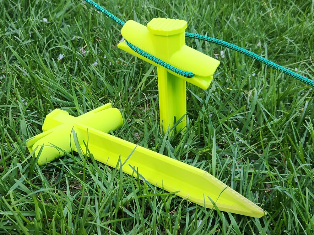 Anchoring Stake with Rope Lock - Free 3D Print Model - MakerWorld
