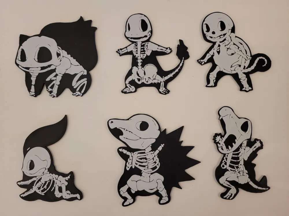 Pokemon Bulbasaur Skeleton Halloween Skull by izzilight123 - MakerWorld