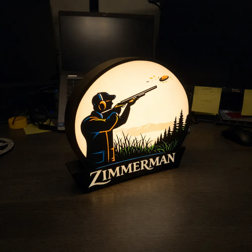 Trap Shooter Scene Lightbox – Customizable Name - Free 3D Print Model ...