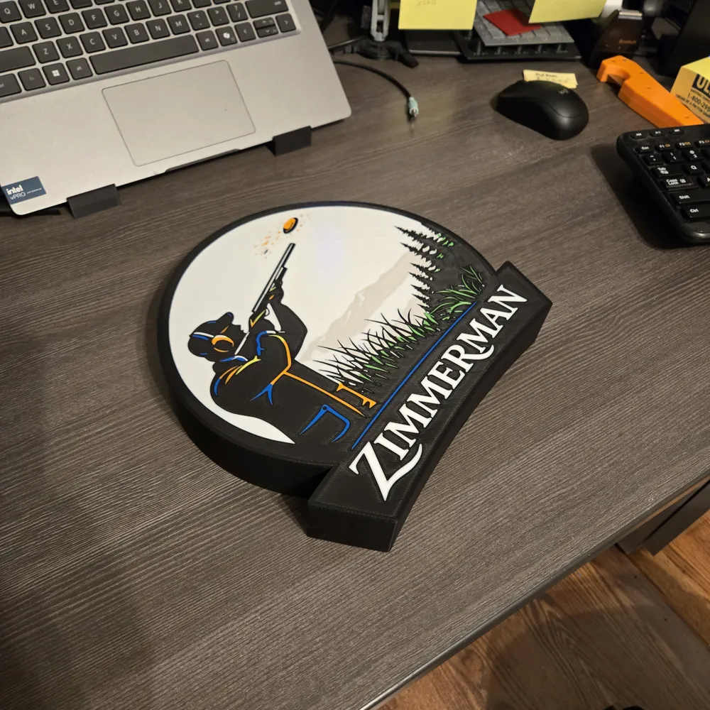 Trap Shooter Scene Lightbox – Customizable Name - Free 3D Print Model ...