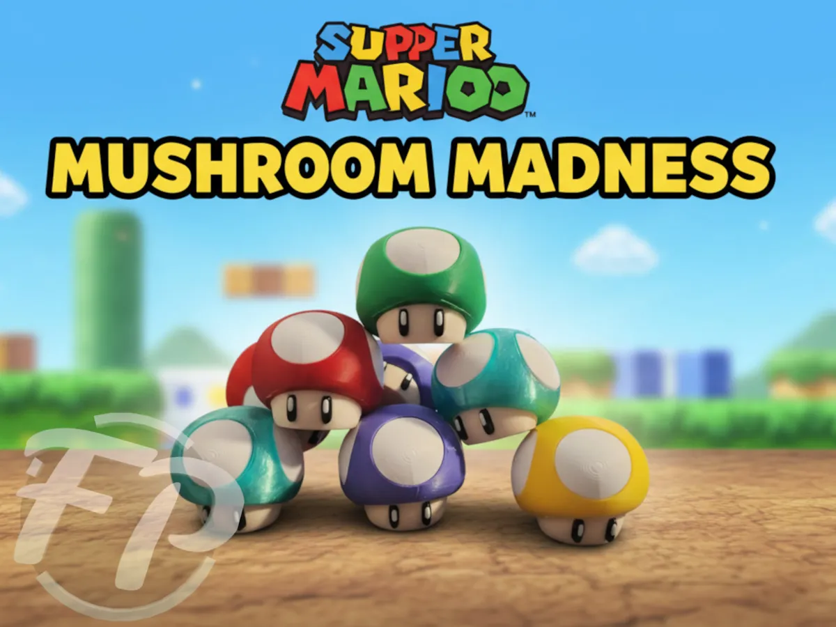 Magic Mushroom Power-Up - Free 3D Print Model - MakerWorld