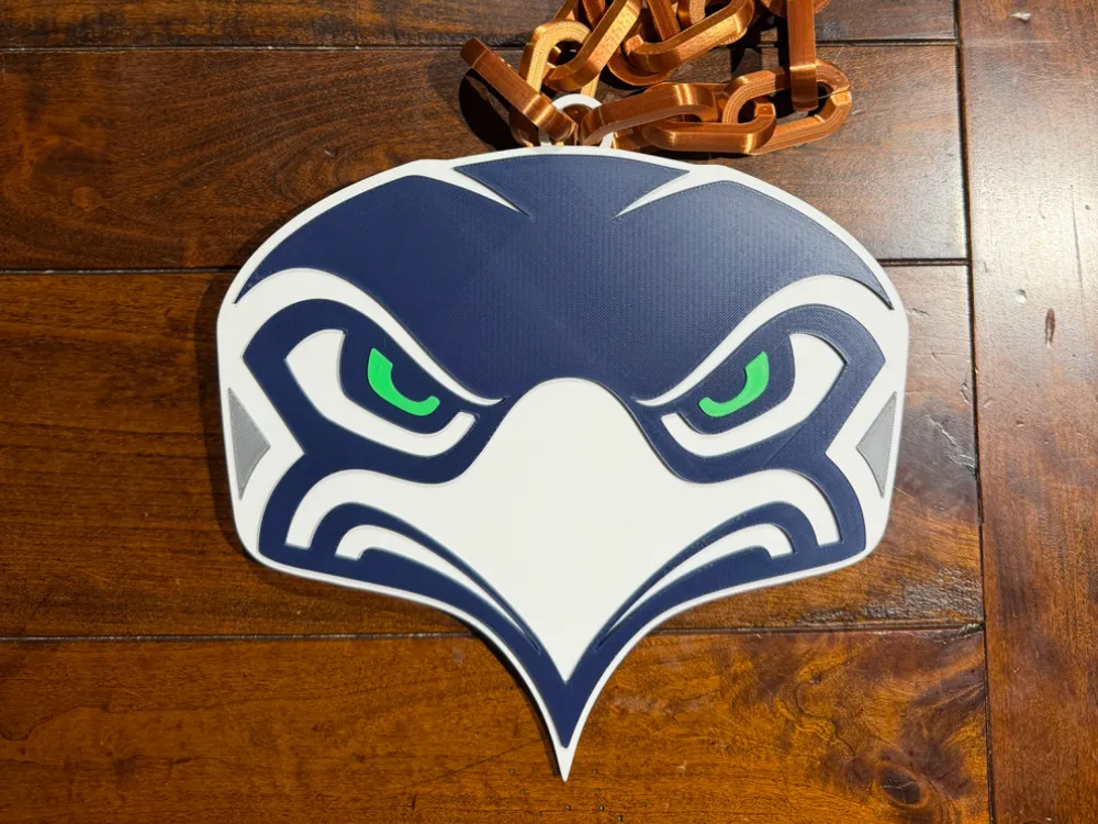 Seattle Seahawks Oversized Necklace Alternate Logo - Free 3D Print ...