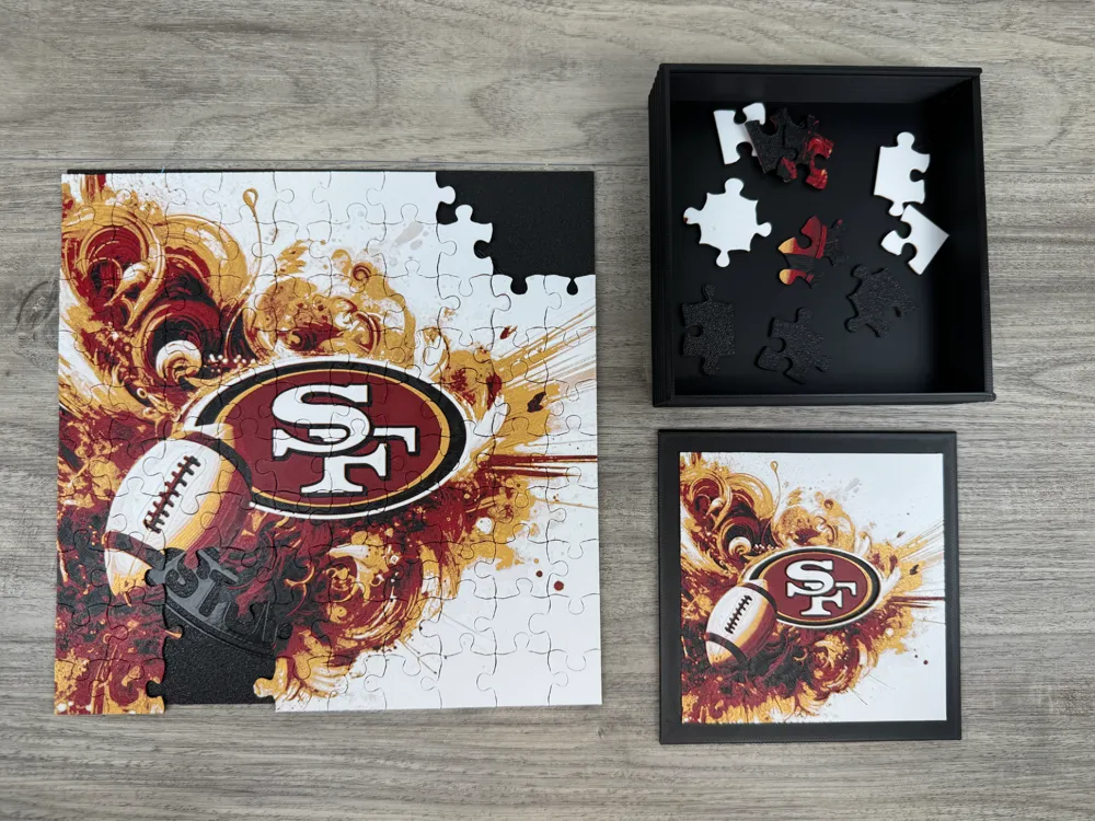 San Francisco 49ers - NFL Puzzle and Box Lid - Free 3D Print Model ...