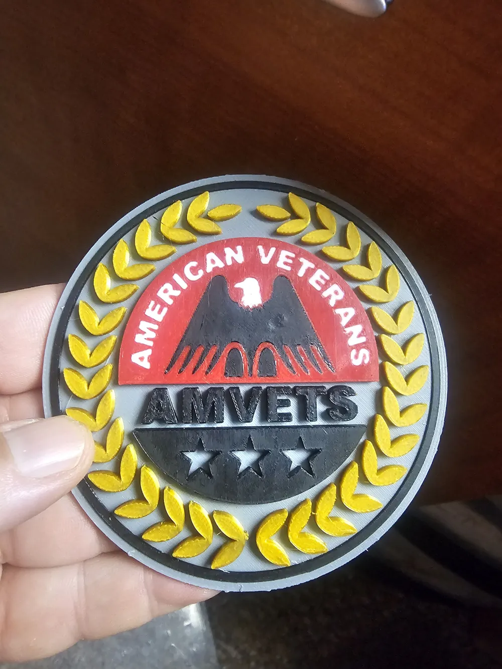 AMVETS Coaster or Logo by AGENATOR-3D MakerWorld: Download Free 3D Models