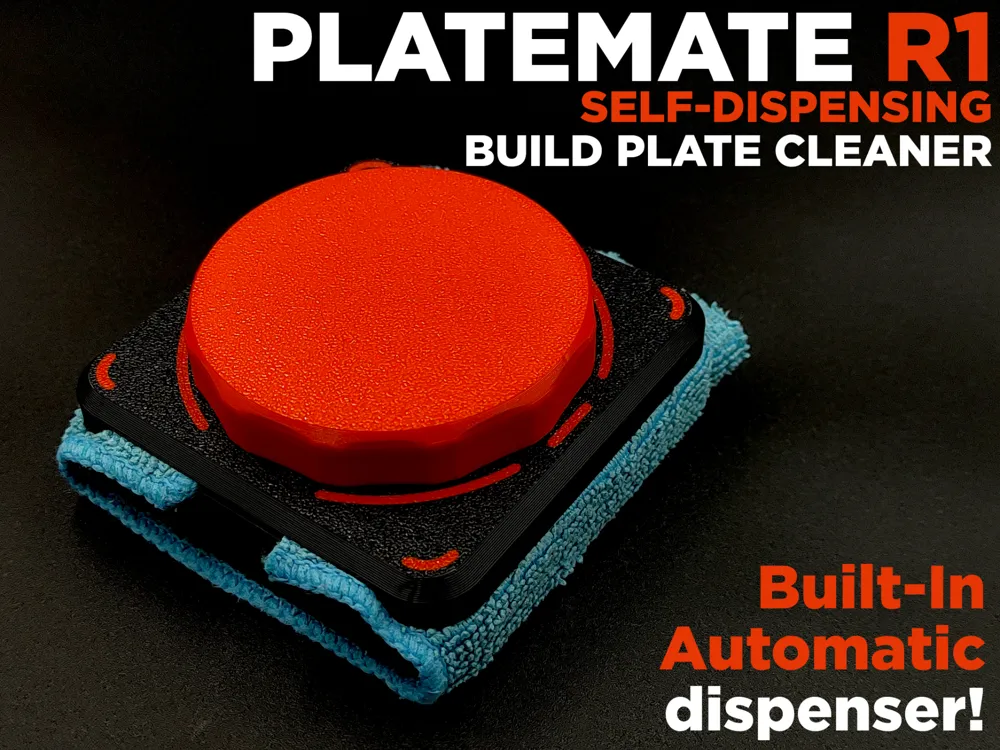 Self-dispensing Build Plate Cleaner - PlateMate R1 - Free 3D Print Model - MakerWorld