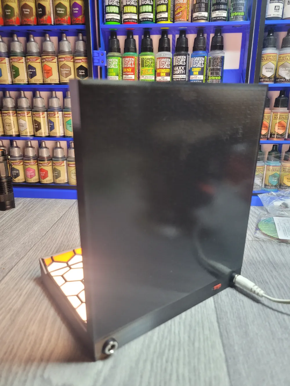 Honeycomb display stand with led strip by rajmaks MakerWorld: Download ...