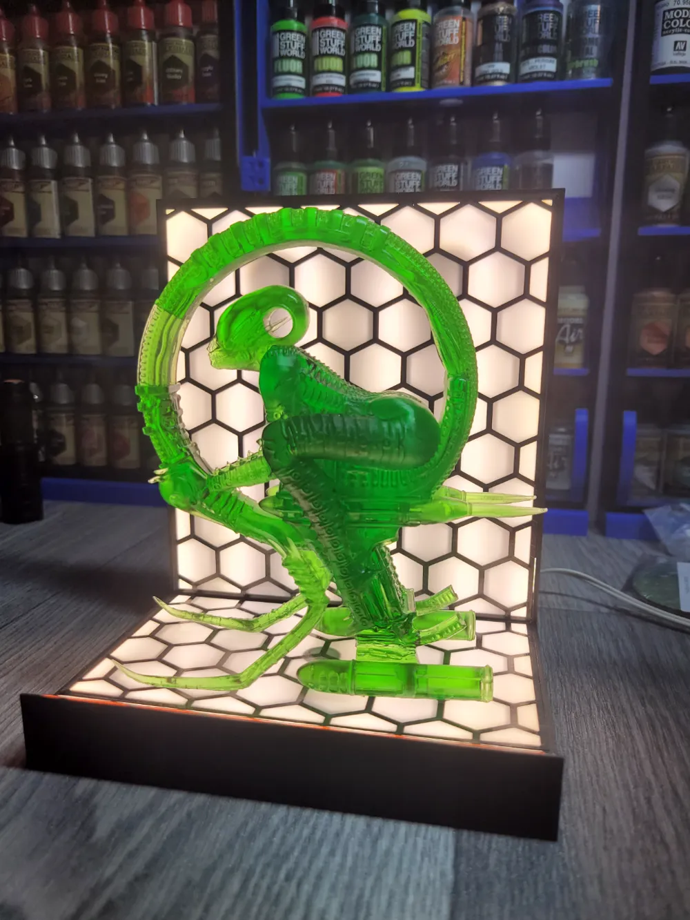 Honeycomb display stand with led strip by rajmaks MakerWorld: Download ...