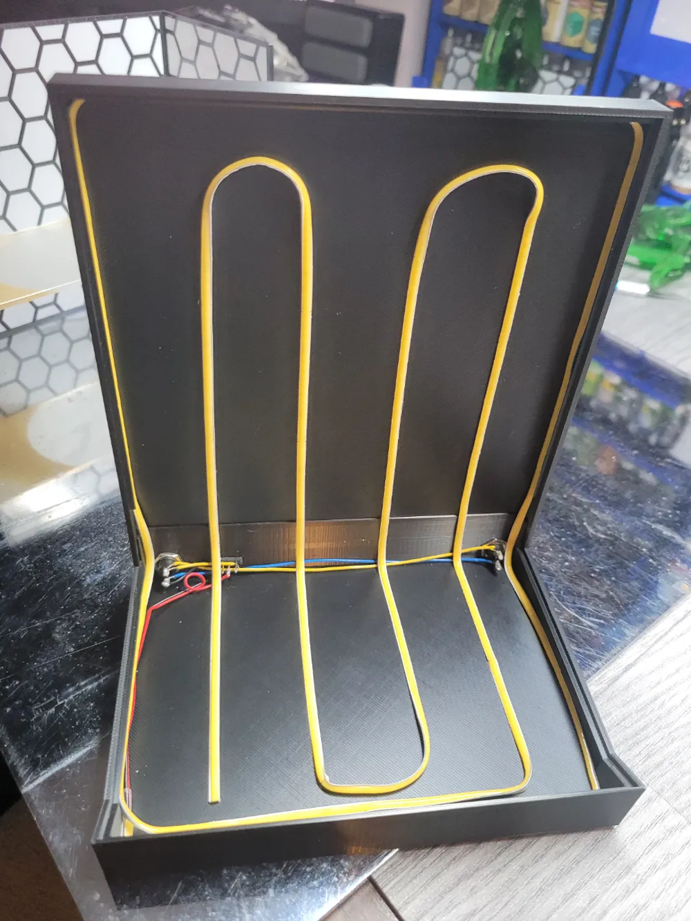 Honeycomb display stand with led strip by rajmaks MakerWorld: Download ...