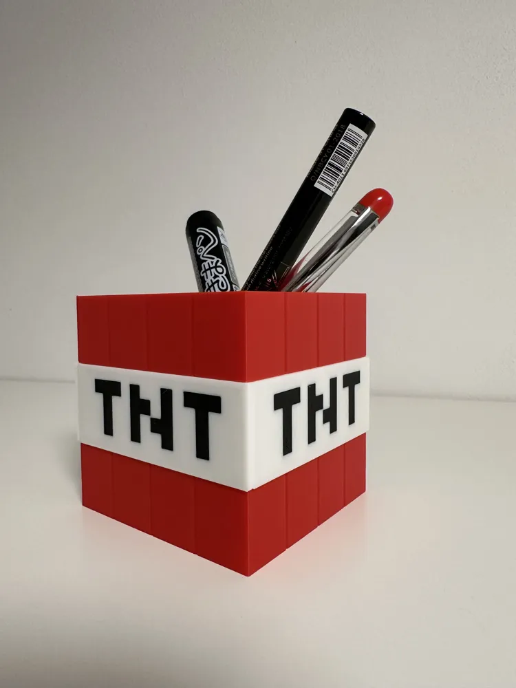 MINECRAFT - TNT block pencil stand by Ondra7MakerWorld: Download Free ...