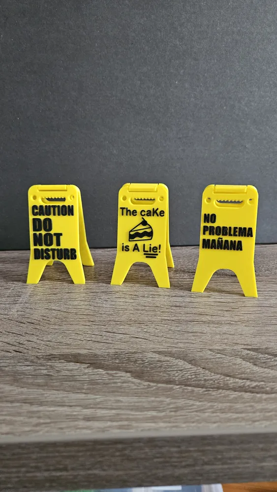 Funny mini Floor Signs (caution, warning) by ZeroDev MakerWorld ...