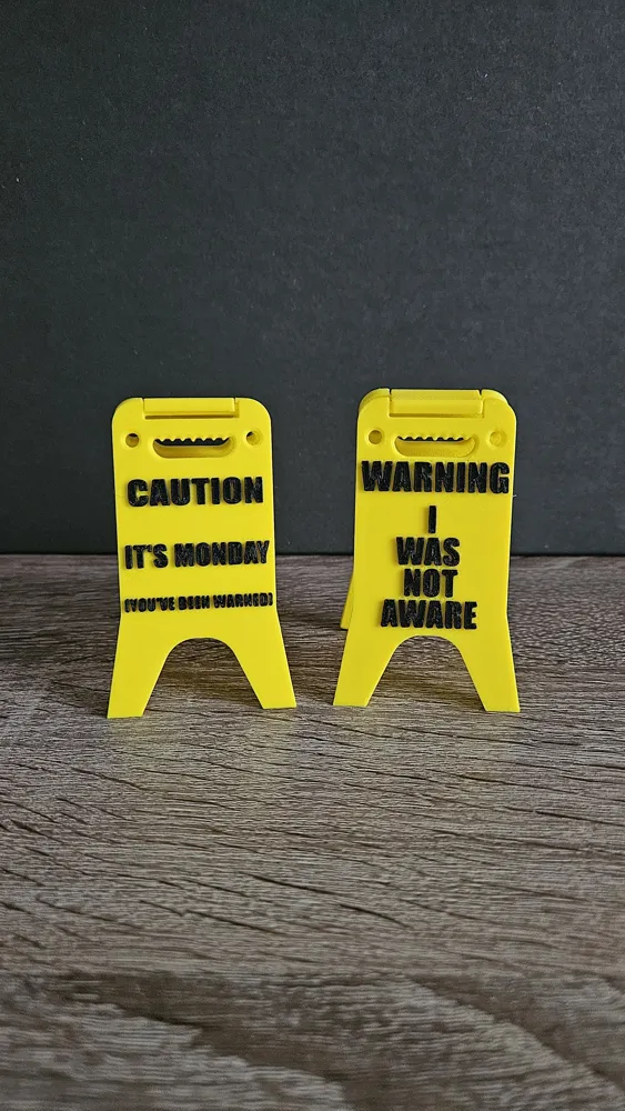 Funny mini Floor Signs (caution, warning) by ZeroDev MakerWorld ...