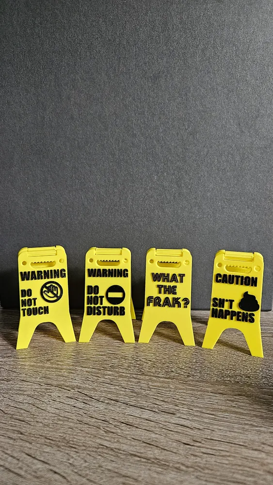 Funny mini Floor Signs (caution, warning) by ZeroDev MakerWorld ...