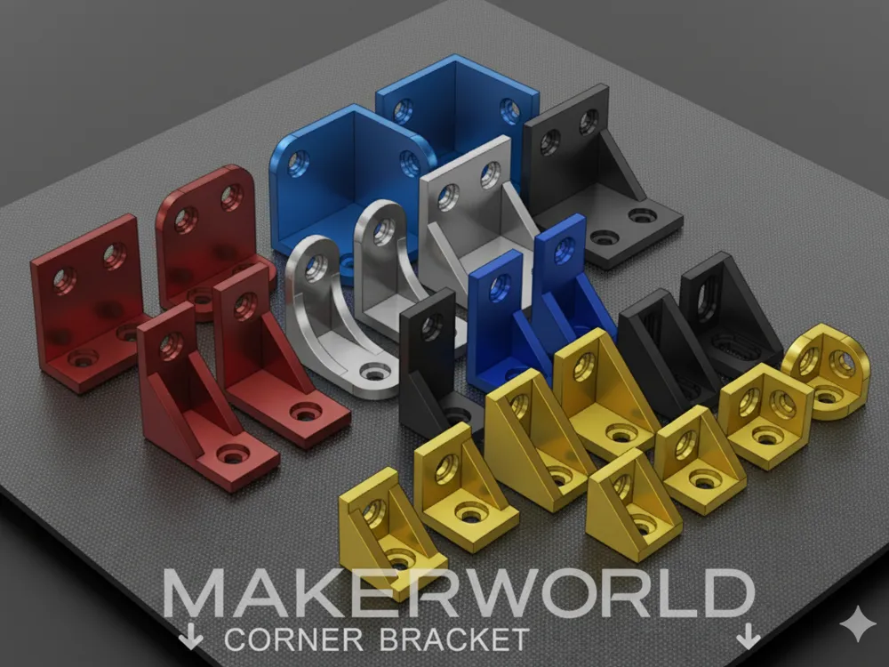 Corner Brackets For 2020 / 2040 - Free 3D Print Model - MakerWorld