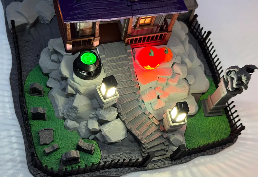 Haunted House — A Halloween Scene - Free 3D Print Model - MakerWorld