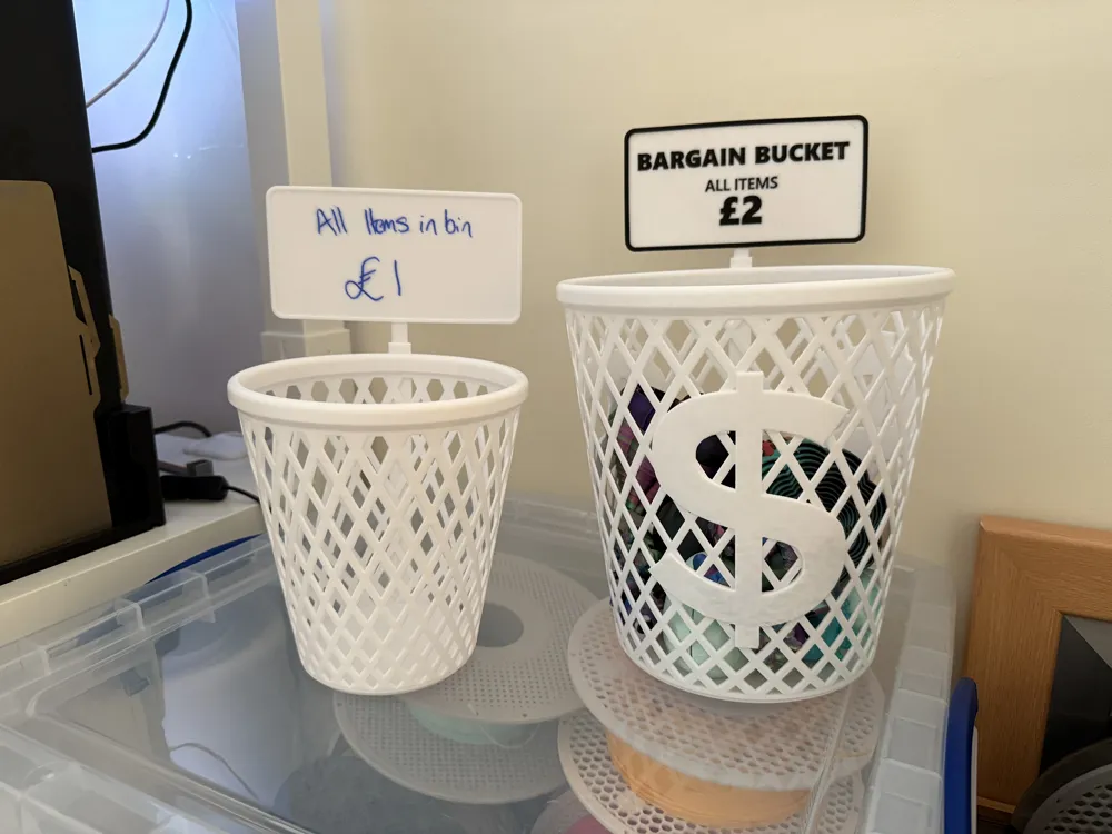The Bargain Bucket - Display Stand for Makers - Free 3D Print Model ...