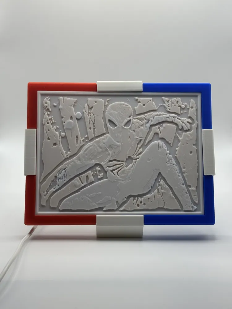 Spider-Man Lithophane - Free 3D Print Model - MakerWorld