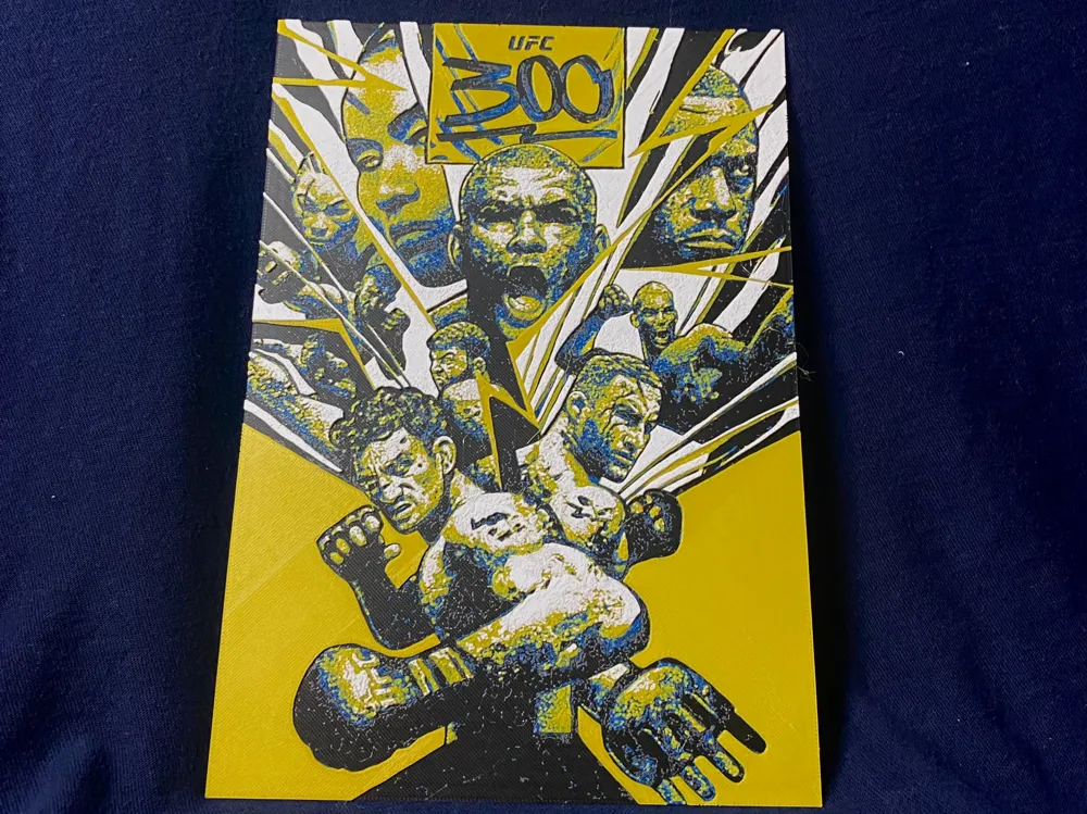 UFC 300 Unrivaled Greatness 3D Poster by ameen.r10 - MakerWorld