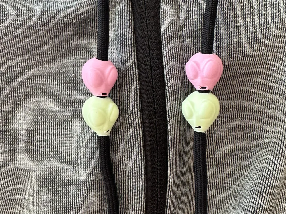 Alien head Hoodie Drawstring Beads by ShadowTouch MakerWorld: Download ...