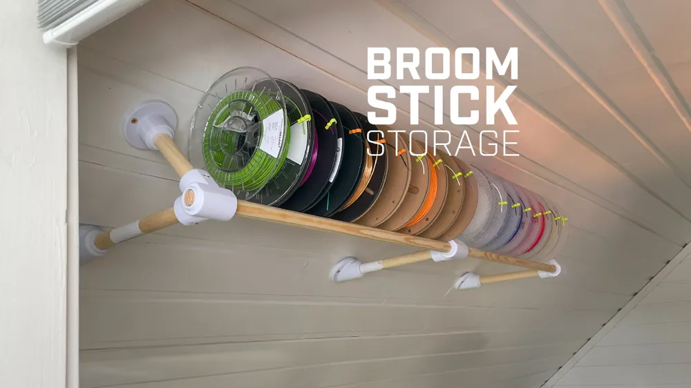 Broom Stick Filament Storage by Makefy - MakerWorld