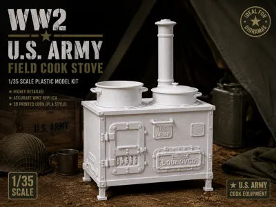 WW2 U.S. Army Field Cook Stove - Free 3D Print Model - MakerWorld