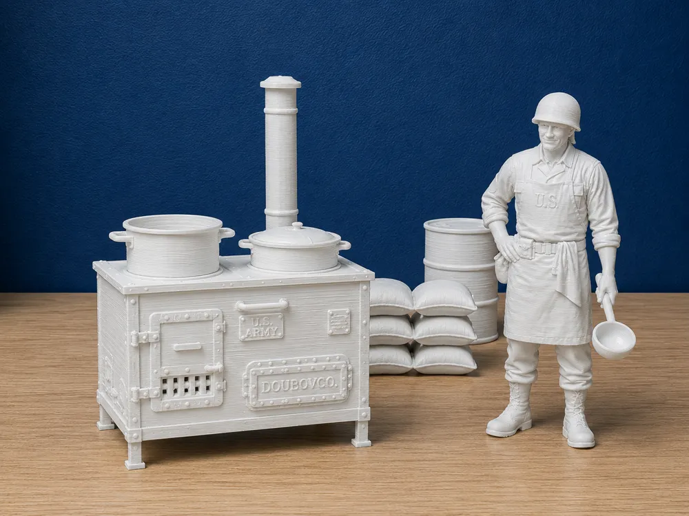 WW2 U.S. Army Field Cook Stove - Free 3D Print Model - MakerWorld