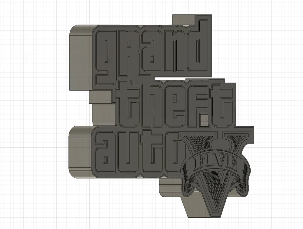 GTA V Logo Lightbox – 3D Printable Wall Lamp - Free 3D Print Model ...