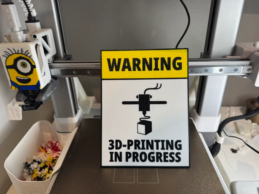 3D-printing in progress - Warning sign by ZeTakesMakerWorld: Download ...