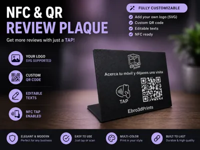NFC+QR code Display - Add your logo in SVG format - Free 3D Print Model ...