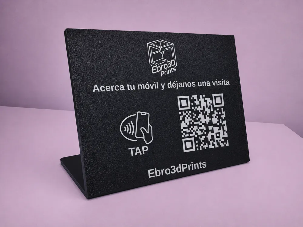 NFC+QR code Display - Add your logo in SVG format - Free 3D Print Model ...