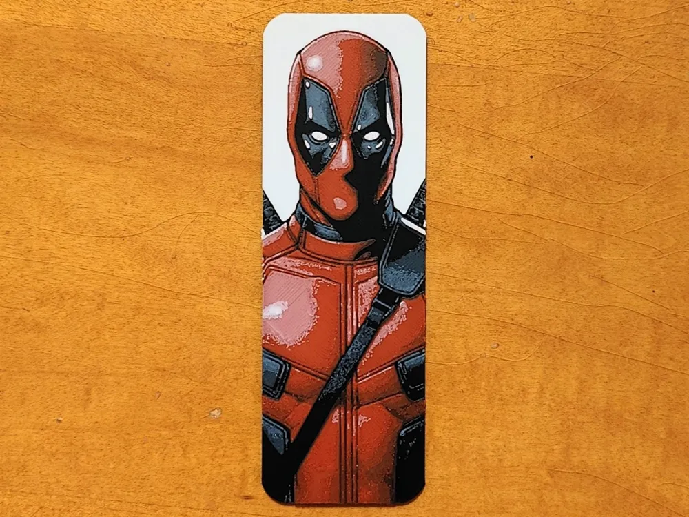 Deadpool Bookmark by Sarge MakerWorld: Download Free 3D Models