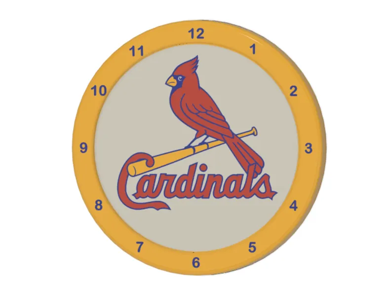 St. Louis Cardinals Clock Face by MadMax3D - MakerWorld
