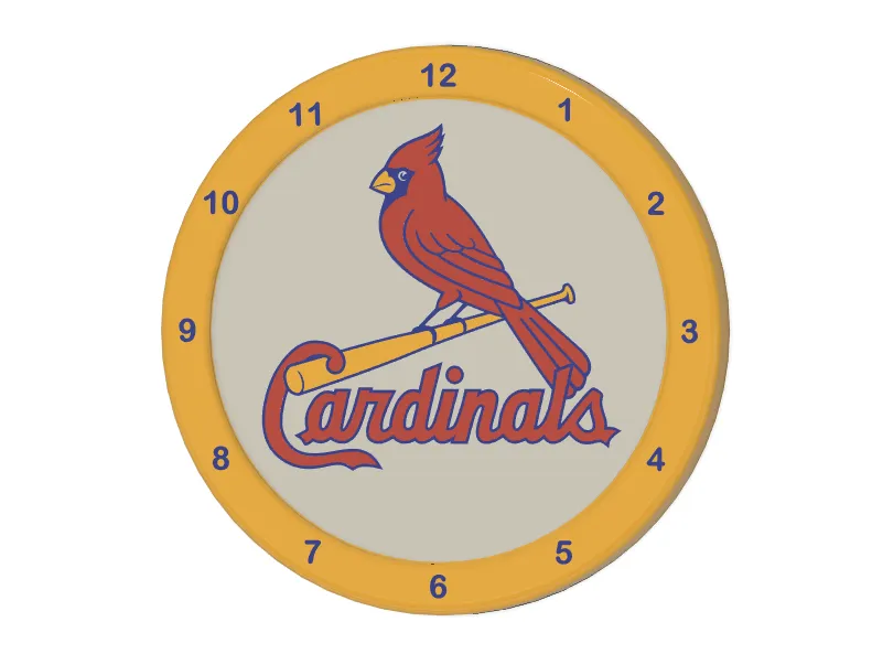 St. Louis Cardinals Clock Face by MadMax3D MakerWorld: Download Free 3D ...