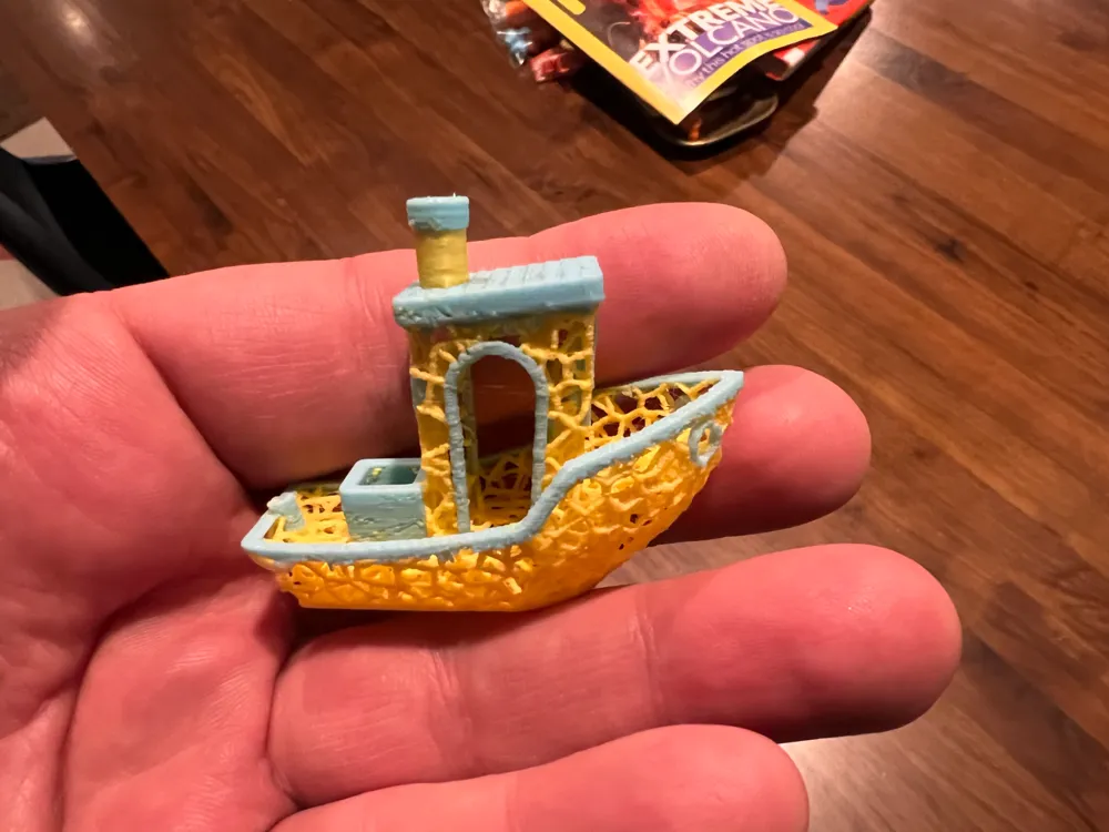 Two Color Voronoi Lattice Benchy Remixed by corey.bordersMakerWorld ...