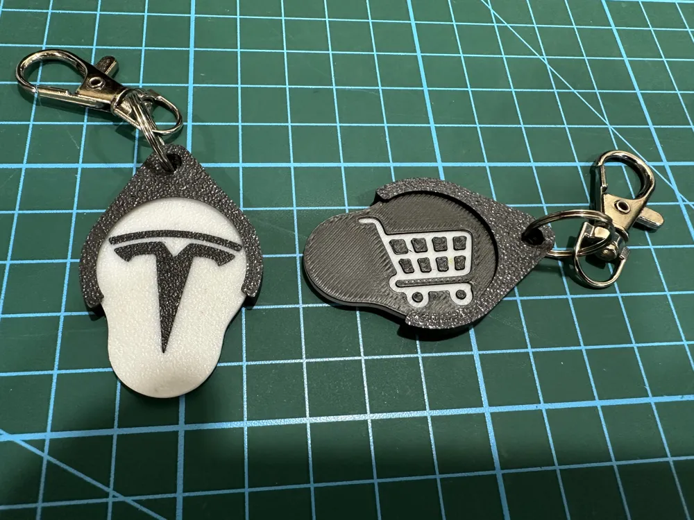 Customizable Shopping Cart Coin Keychain by Panada3D MakerWorld ...