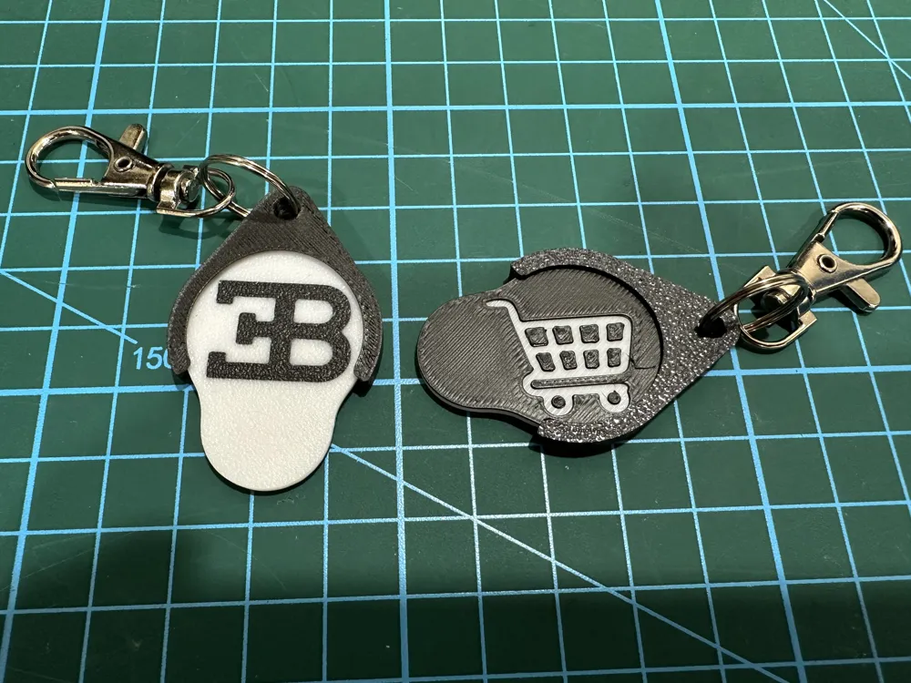 Customizable Shopping Cart Coin Keychain by Panada3D MakerWorld ...