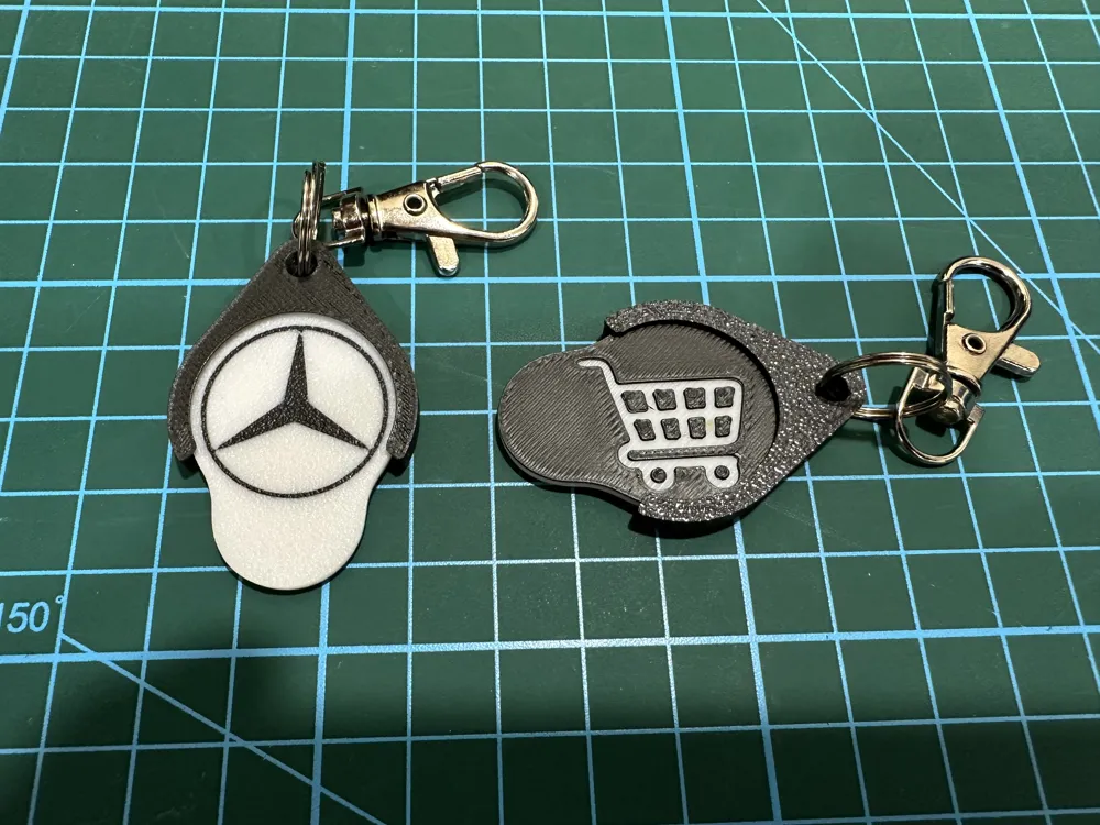 Customizable Shopping Cart Coin Keychain by Panada3D MakerWorld ...