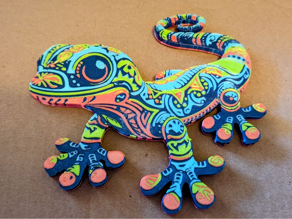 Gecko wall art by AMAZINGSIR199 MakerWorld: Download Free 3D Models