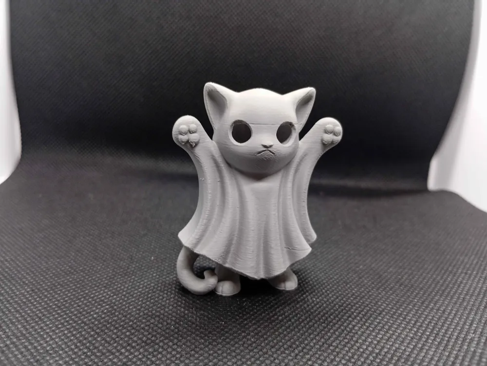 Cute Scary Cat Ghost Haunted Halloween Figure by DreamMesh MakerWorld ...