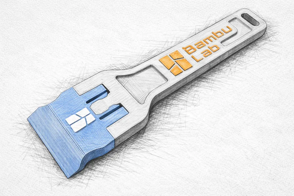 Bambu Lab 3D Printer Bed Scraper 2026 OEM Version - Free 3D Print Model ...