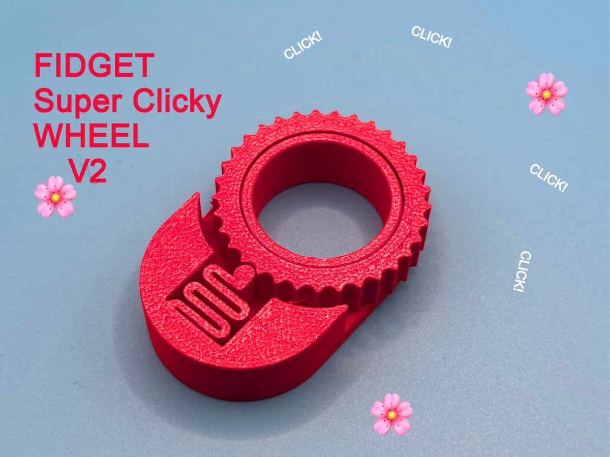 Clicky Fidget Wheel V2 - 20 min Print in Place - Free 3D Print Model ...