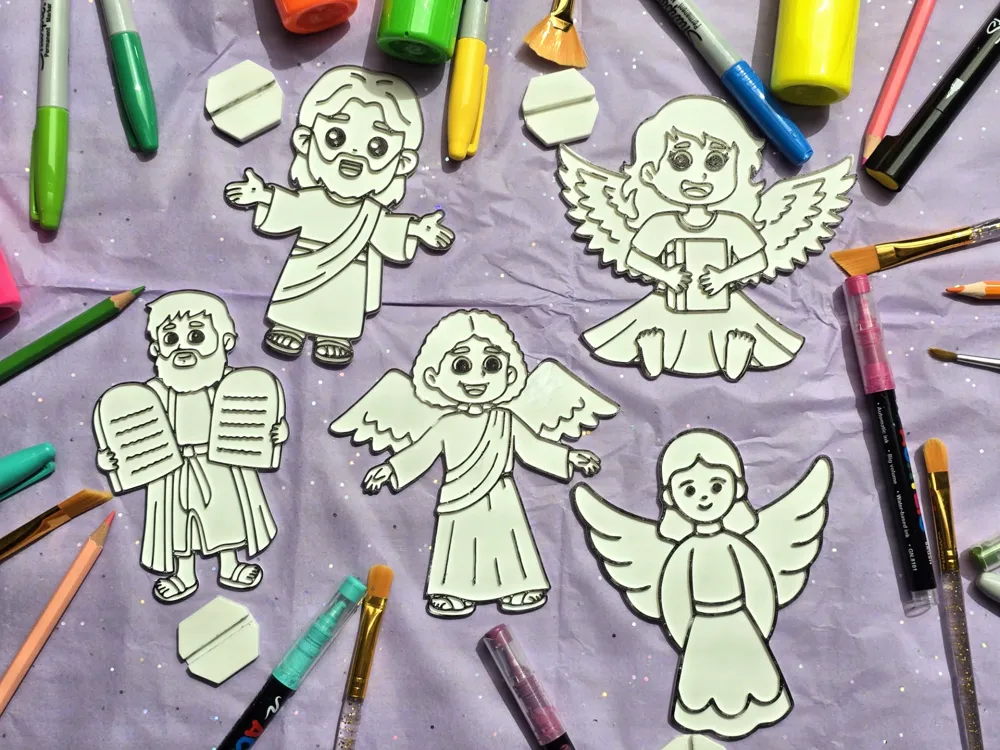 Jesus Moses Angel Christ Coloring Lord by Merilno3D MakerWorld ...