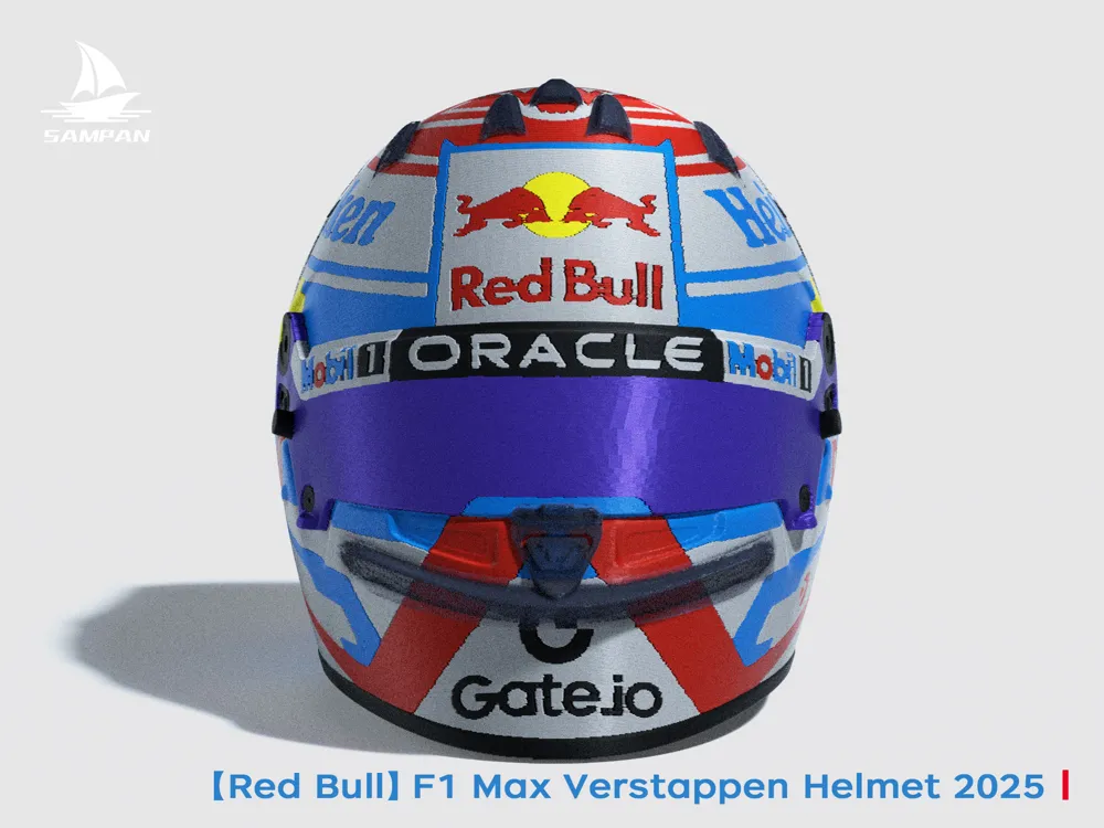 【Red Bull】 Max Verstappen Red Bull F1 Team 2025er Saison Helm mit ...