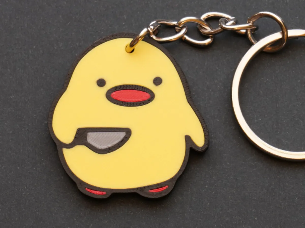 Duck / Chick With Knife Keyring Keychain by Jonomono MakerWorld ...