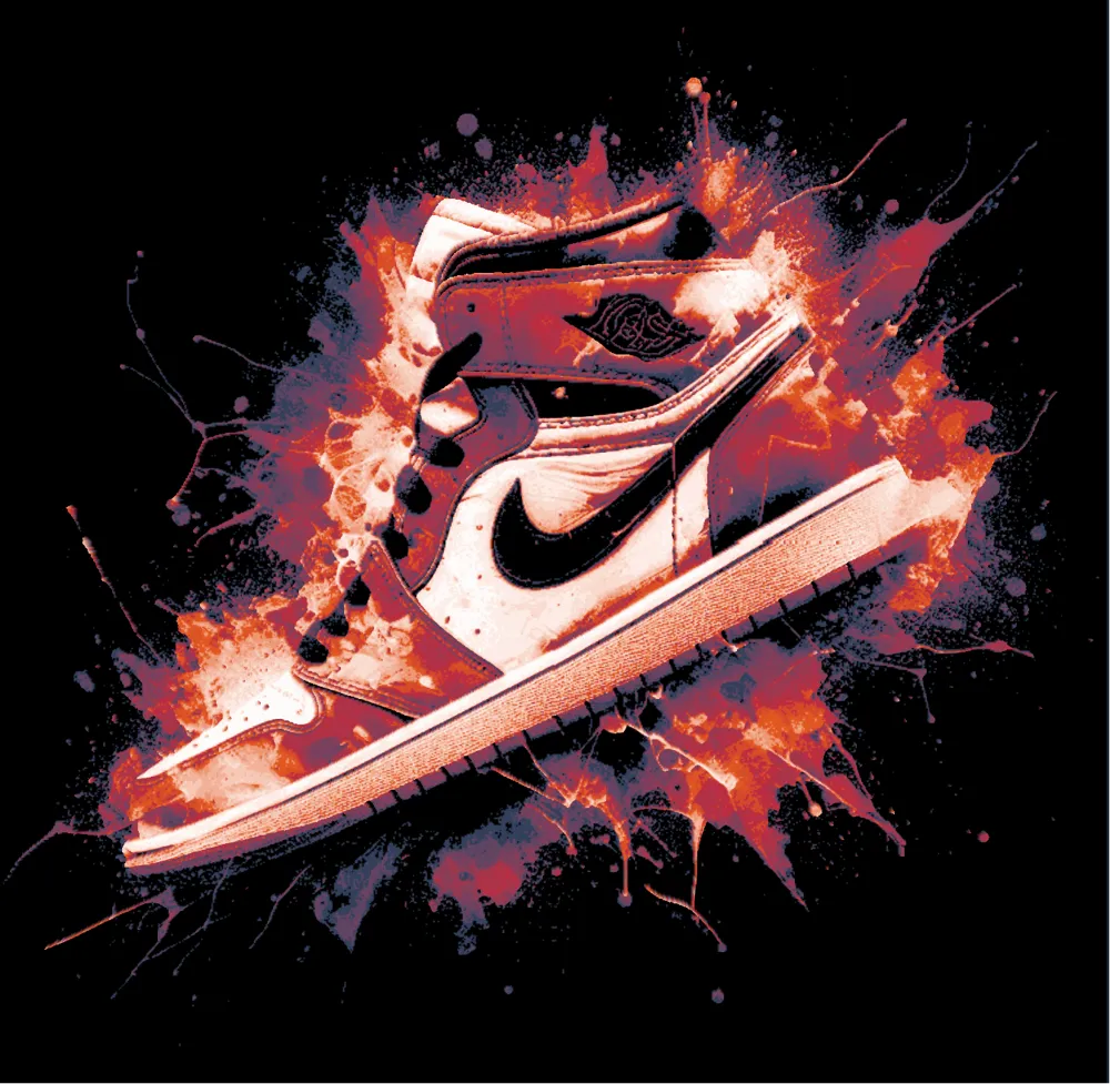 Jordan 1 splash of colors - Hueforge 5 colors filament painting by ...