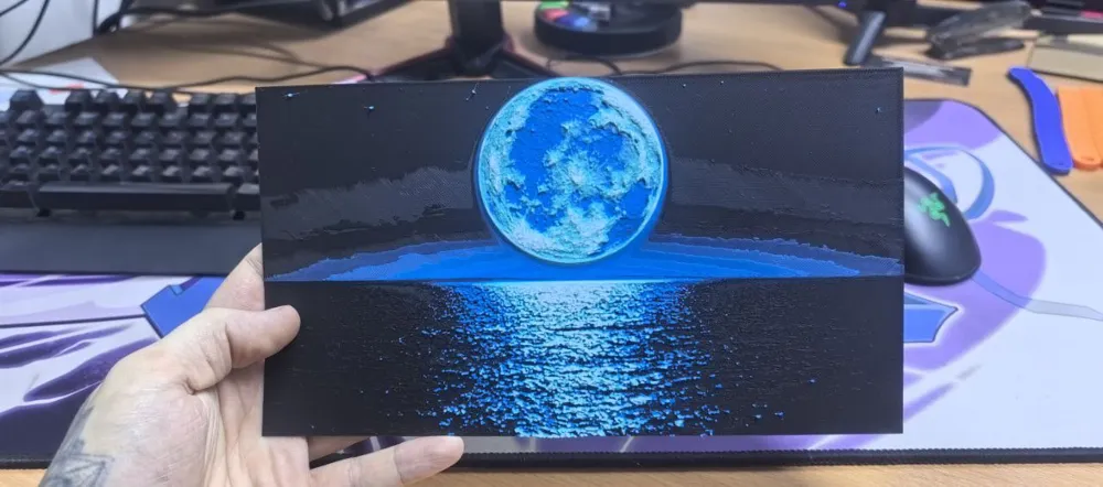 night sunset Hueforge by QUASAR911 MakerWorld: Download Free 3D Models