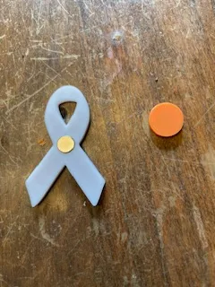 breast cancer ribbon with magnet back - Free 3D Print Model - MakerWorld
