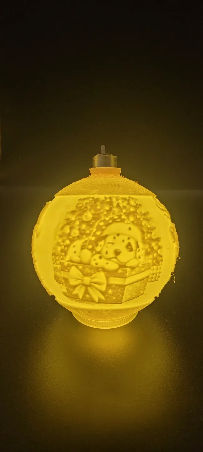 Christmas Dog Lithophane Ornament by Galactic Creations 3D - MakerWorld