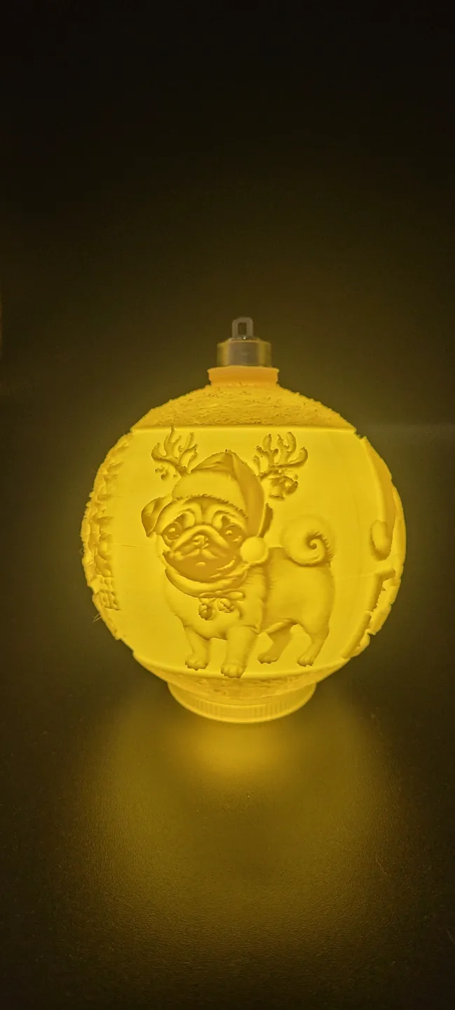 Christmas Dog Lithophane Ornament by Galactic Creations 3D - MakerWorld